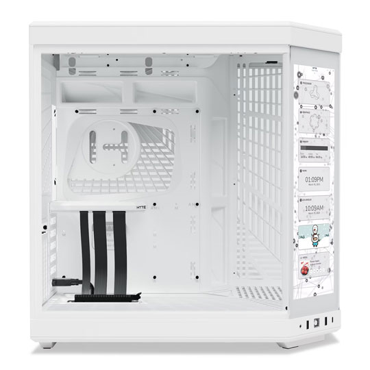 Hyte Y70 Touch Dual Chamber Snow White Mid Tower PC Case LN142226 - CS ...