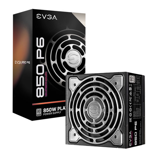 EVGA SuperNOVA P6 850 Watt Fully Modular 80+ Platinum Quiet PSU/Power ...