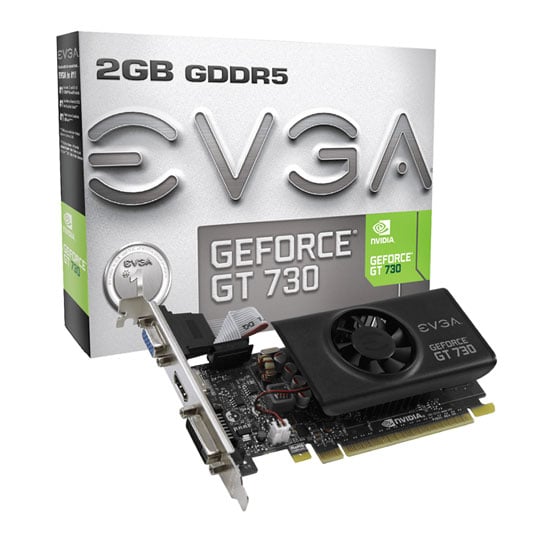 Refurbished - EVGA GeForce GT 730 2GB GDDR5 Low Profile Single Slot ...