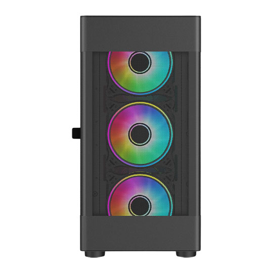 Vida Zephyr Black Tempered Glass Micro-ATX PC Gaming Case LN144557 ...