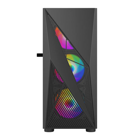 Vida Tempest Black Tempered Glass ATX PC Gaming Case LN144567 - TEMPEST ...