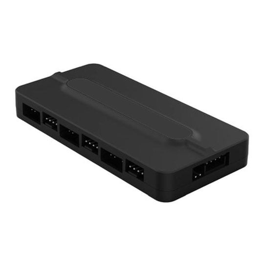 Vida 6 Port ARGB Fan Hub LN144575 - HUBARGB6P-BLK | SCAN UK