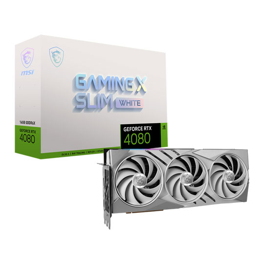 Refurbished - MSI NVIDIA GeForce RTX 4080 16GB GAMING X SLIM WHITE Ada ...