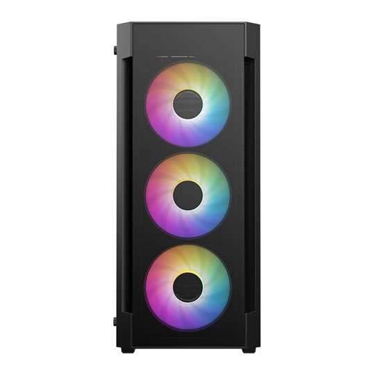 CiT Destroyer Black Mid Tower Tempered Glass PC Gaming Case LN146405 ...