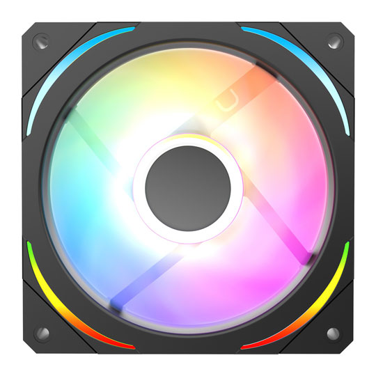 CiT Pro Lightning 120mm Three-Sided Infinity ARGB Black PWM Fan ...