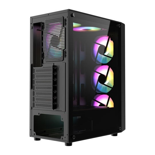 CiT Blade Black Mid Tower Tempered Glass PC Gaming Case LN146899 ...