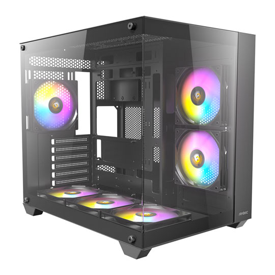Antec CX800 RGB Elite Mid Tower Tempered Glass Black PC Gaming Case ...