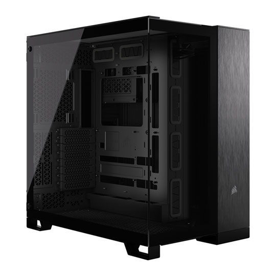 Corsair 6500X Black/Obsidian Aluminium Dual Chamber Tempered Glass Mid ...