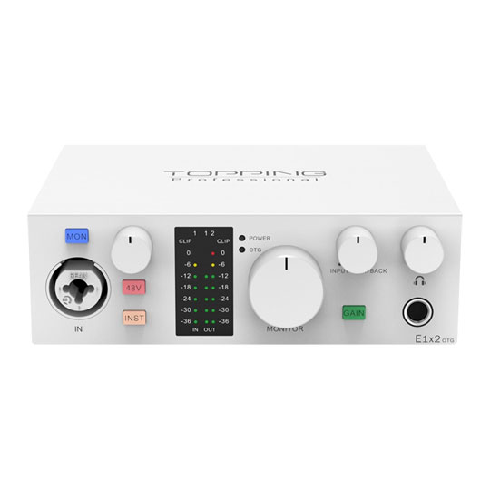 Topping Pro E1x2 OTG USB Audio Interface - White LN148876 - E1x2 OTG ...
