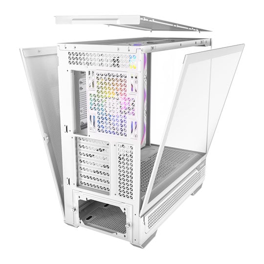 Antec C7 ARGB Mid Tower Tempered Glass PC Gaming Case White LN149685 ...