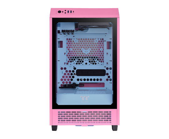 Thermaltake The Tower 200 Bubble Pink Mini-ITX PC Gaming Case + LCD ...