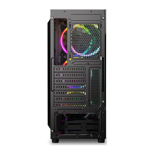 Sharkoon RGB Wave Black Mid-Tower Tempered Glass PC Gaming Case ...