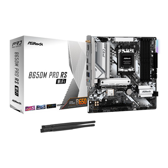 ASRock AMD B650M PRO RS WIFI mATX DDR5 Open Box Motherboard LN150009 ...