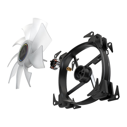 Montech HP140 ARGB PWM 140mm Black Case Fan - 3 Pack w/ Fan Hub ...