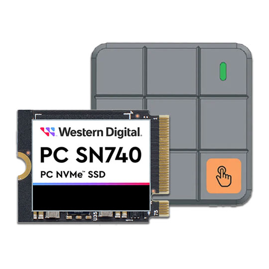Xclio Super-Mini SSD Enclosure + Western Digital PC SN740 512TB M.2 ...