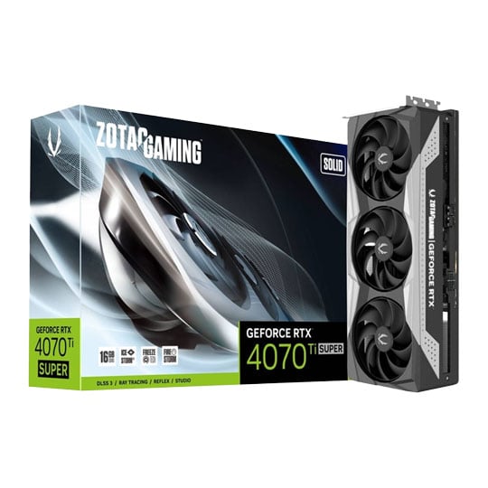 ZOTAC NVIDIA GeForce RTX 4070 Ti SUPER 16GB SOLID Ada Lovelace Graphics Card LN151486 - ZT ...