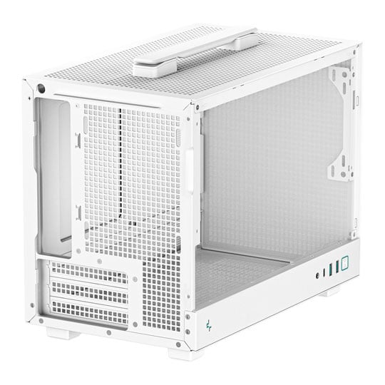 DeepCool CH160 Tempered Glass White SFF MiniITX Gaming Case LN152112 ...