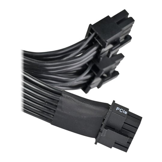 SilverStone 550cm EPS 8-pin to 12+4 pin 12V-2x6 PCIe Gen5 Cable ...