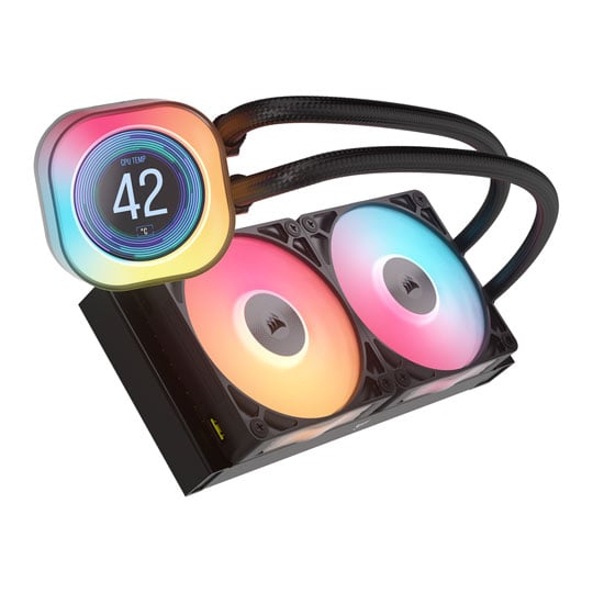 Corsair iCUE LINK TITAN 240 RX LCD 240mm Intel/AMD Black CPU Liquid ...