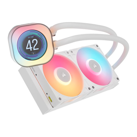 Corsair iCUE LINK TITAN 240 RX LCD 240mm Intel/AMD White CPU Liquid ...
