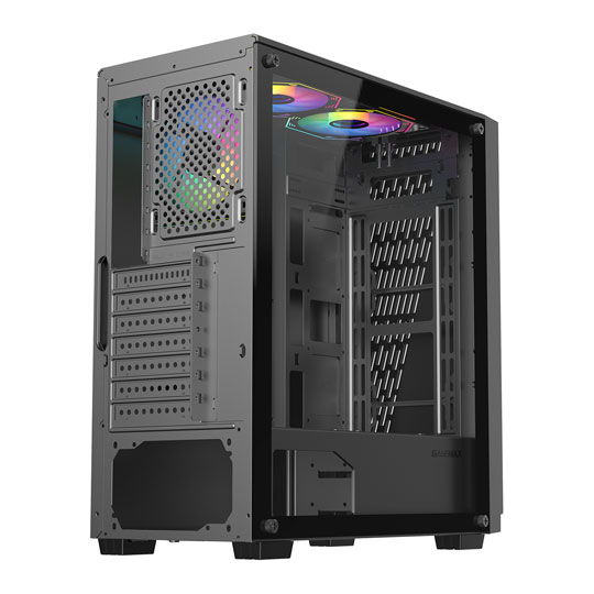 GameMax Prism Black Mid Tower Tempered Glass PC Gaming Case LN153789 ...