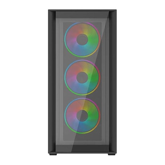 VIDA Versa Black Tempered Glass Mid Tower Chassis LN154048 - VERSA-BLK ...