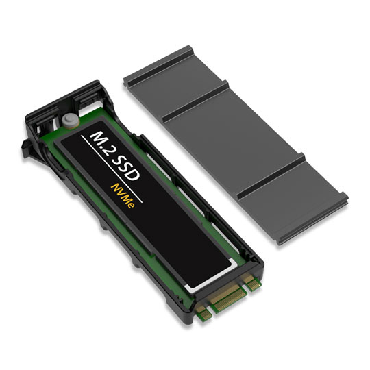 ICY DOCK ExpressSlot Slide 4 Bay M.2 NVMe SSD PCIe 5.0 x16 Mobile Rack ...