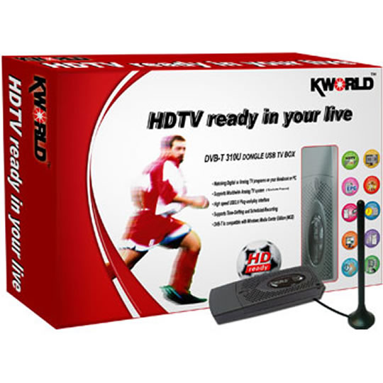 KWorld DVB-T 310U USB2 Dongle Digital & Analogue TV Tuner System LN13507 | SCAN UK