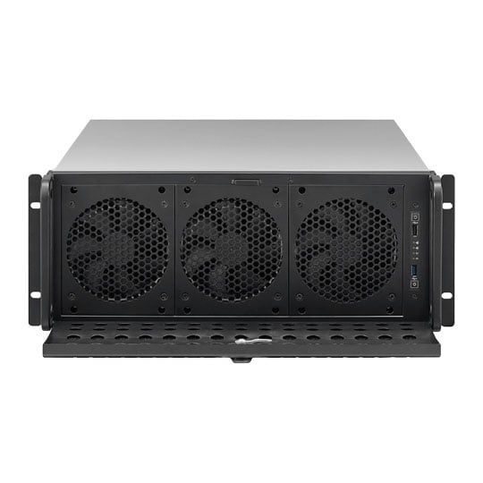 Codegen 4U Rackmount 635mm Deep 2 x 80mm HDB and 6 x 120mm PWM HDB Black Fans Included LN155642 ...
