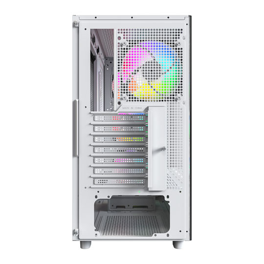 Montech XR WOOD White Mid Tower PC Case with 4x ARGB Fans LN155647 - XR ...
