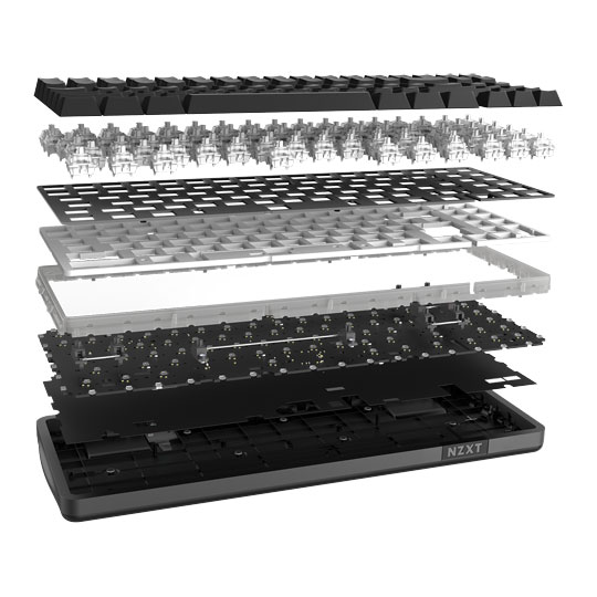 NZXT Function Elite MiniTKL Magnetic Switches Wired RGB Gaming Keyboard Black LN155724 - KB ...