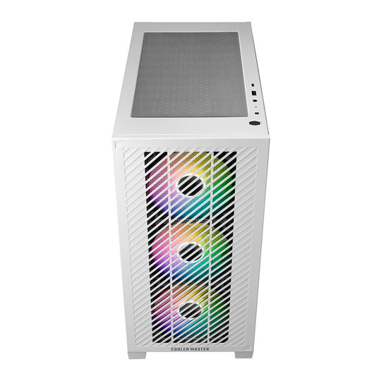 Cooler Master Elite 301 MicroATX Tempered Glass White PC Gaming Case ...