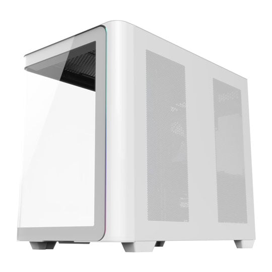 FSP M580PLUS ARGB Dual Chamber Mid Tower Tempered Glass PC Gaming Case ...
