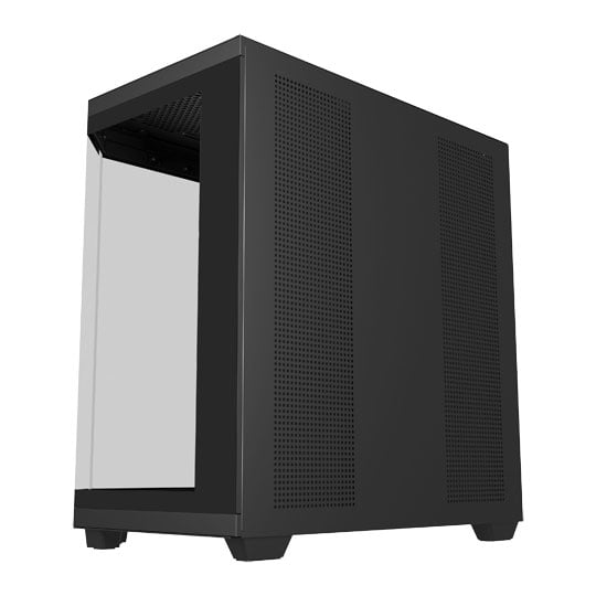 FSP U580 ARGB Dual Chamber Mid Tower Tempered Glass PC Gaming Case with 7x 120mm ARGB Fans Black ...