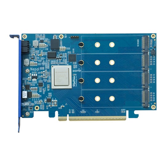 HighPoint Rocket 7604A M.2 NVMe PCIe 5.0 RAID AIC M.2 NVMe RAID Adapter ...