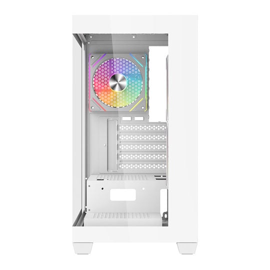 CiT Mercury White Tempered Glass Micro-ATX Case LN161631 ...