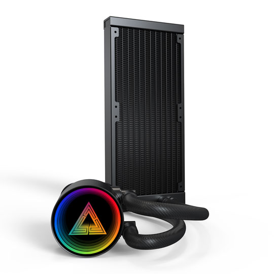 Montech LightFlow ARGB 240 All In One 240mm Black Intel / AMD CPU Water Cooler LN161666 ...