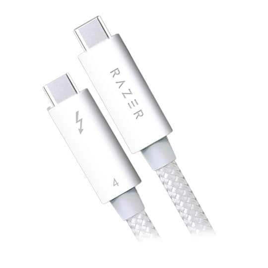 Razer 40Gb/s Thunderbolt 4 Cable 0.8m White Certified 100W PD LN164026 ...
