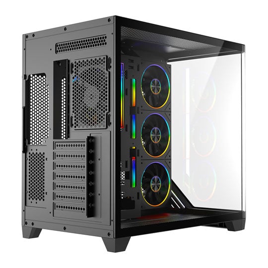 Powercool Venus Black Tempered Glass Mid Tower Gaming Case LN165633 ...