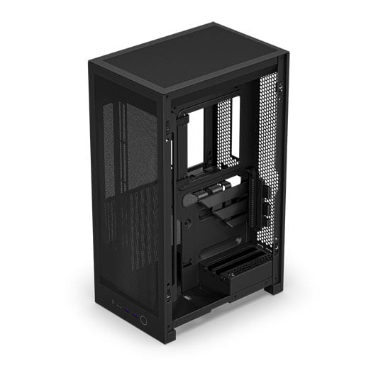NZXT H2 Flow SFF Mini-ITX Black Tempered Glass PC Gaming Case LN165962 ...