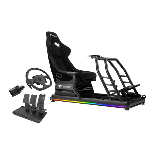 Thermaltake GR500 Racing Sim Cockpit + G6 Direct Drive Wheel, Direct ...