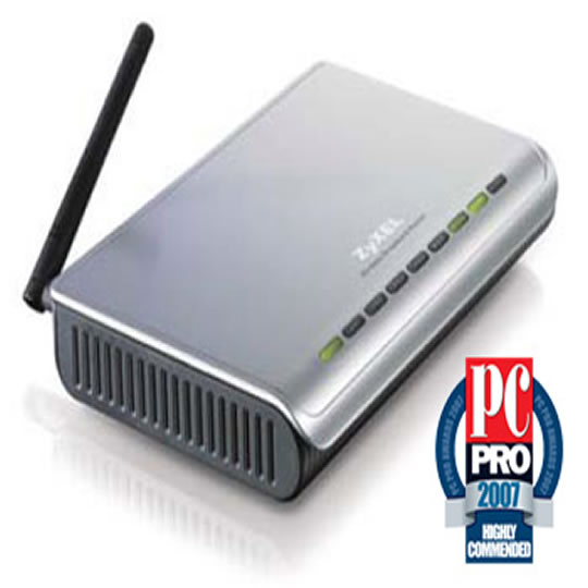 ZyXEL Prestige P320W Wireless 54G Broadband/Cable/DSL 4in1 Router + 4 ...