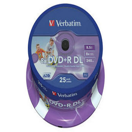 Verbatim DVD+R DL 8.5GB Storage Media LN22517 - 43667 | SCAN UK